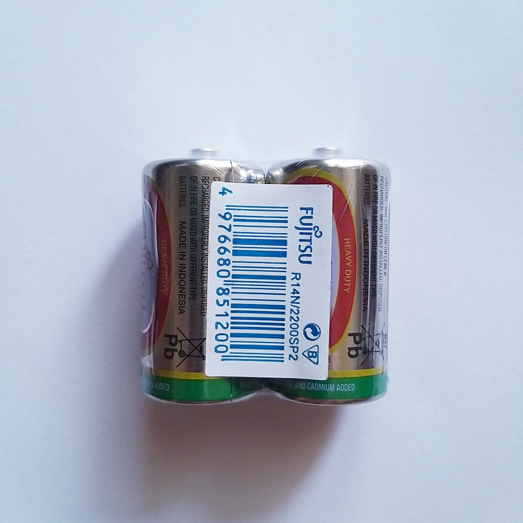 Vỉ 2 viên pin trung R14 FUJITSU chất lượng tốt dùng cho bếp gas ...