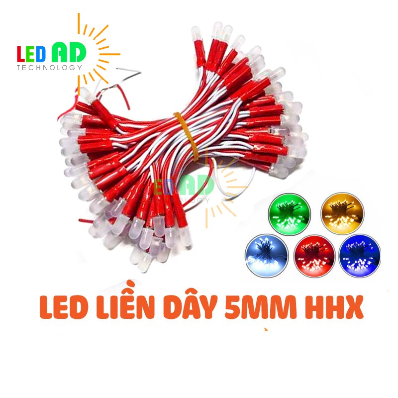 Led Liền Dây 5mm HHX 100 Bóng Loại 5V - Led Ruồi 5Ly - Bóng Led 5mm Đơn ...