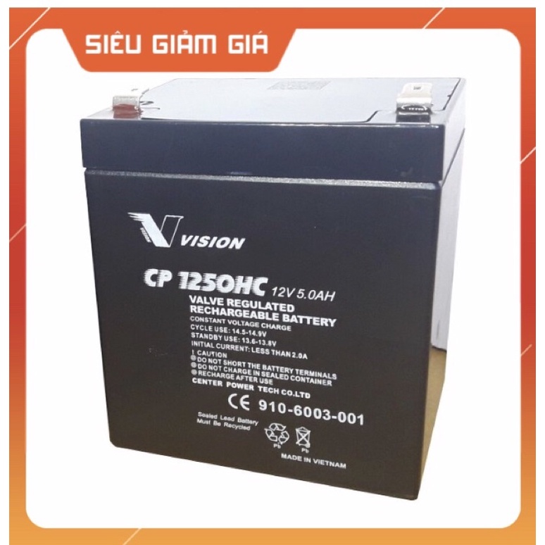 [chính hãng-giá tốt] Ắc quy Vision CP1250 12V 5Ah | Shopee Việt Nam