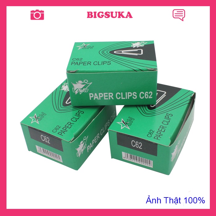 Ghim kẹp giấy C62/C32/C82 kim loại - ghim tài liêu tam giác BIGSUKA ...