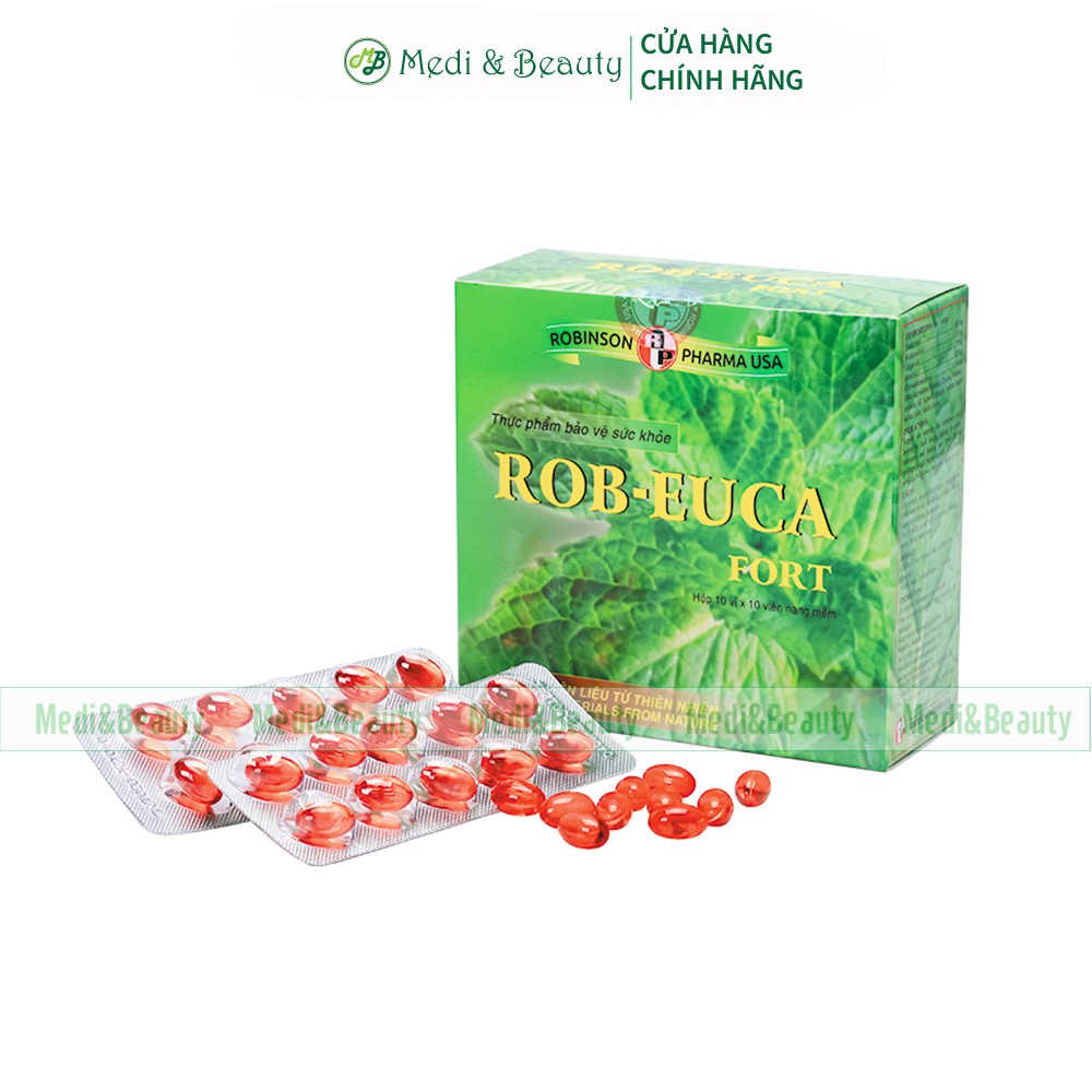 Viên uống giảm ho, đau rát cổ họng, viêm họng ROB EUCA Fort hộp 100 ...