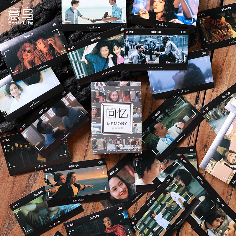Hộp 30 Tấm Thẻ Ảnh Sticker Dán Tường Cuộn Phim Retro ST391 | Shopee ...