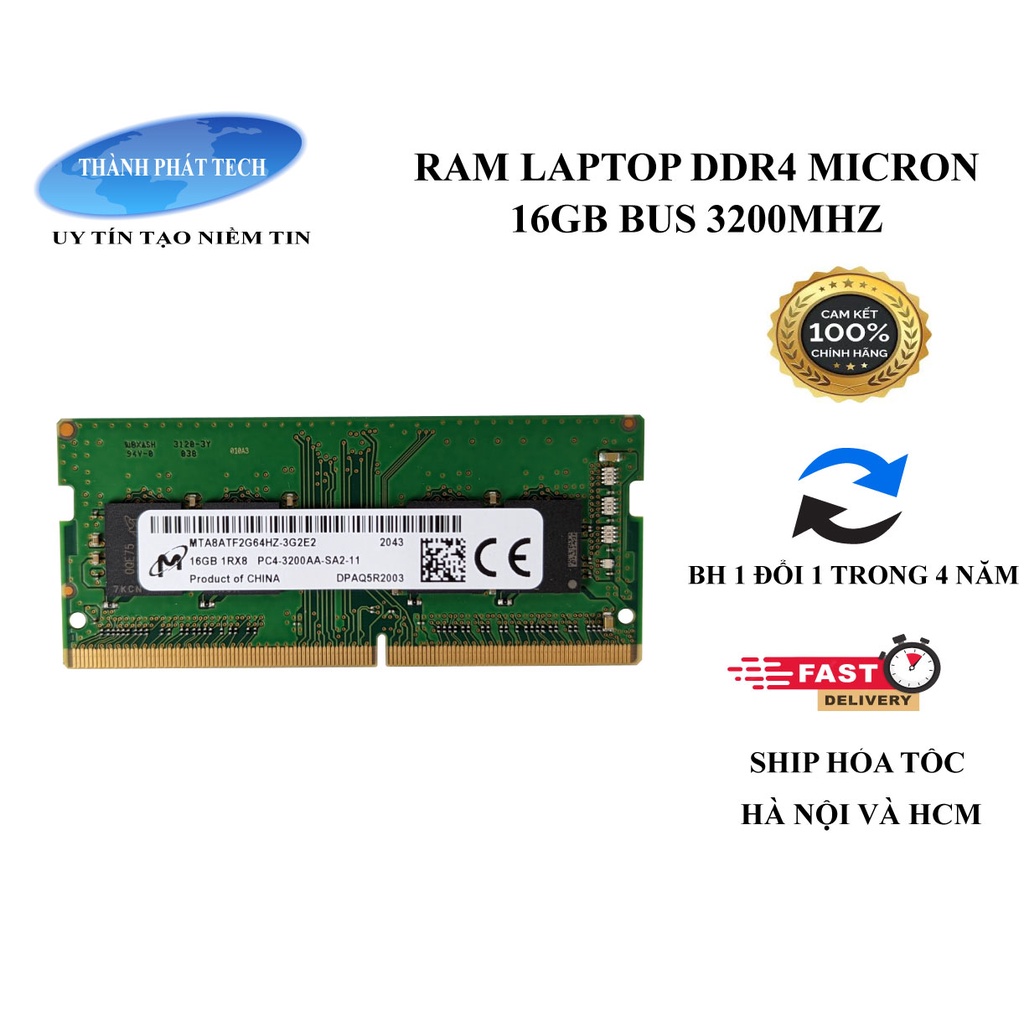 Ram Laptop Micron DDR4 16GB BUS 3200.Chính Hãng bảo hành 1 đổi 1 trong ...