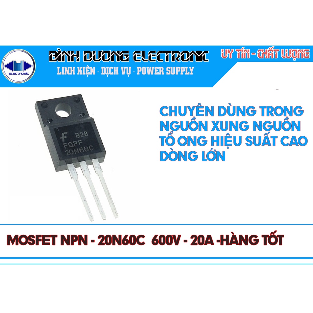MOSFET KÊNH N NPN 20N60C 13N50 600V 20A 500V 13A HÀNG TỐT MỚI 100% ...