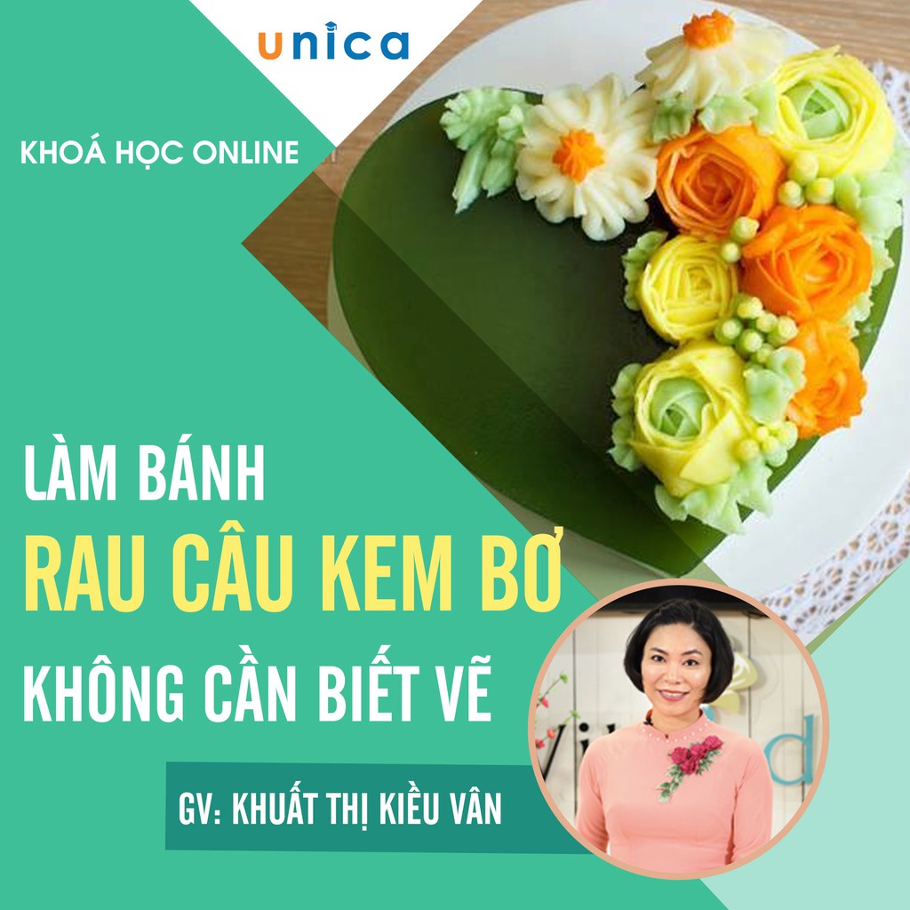 [Voucher-FULL Khóa học online] Làm bánh rau câu kem bơ không cần biết ...