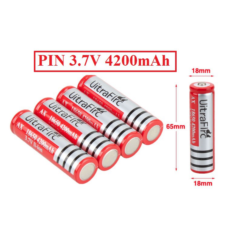 Pin ultrafire BRC 18650 4200mah 3.7v | Shopee Việt Nam