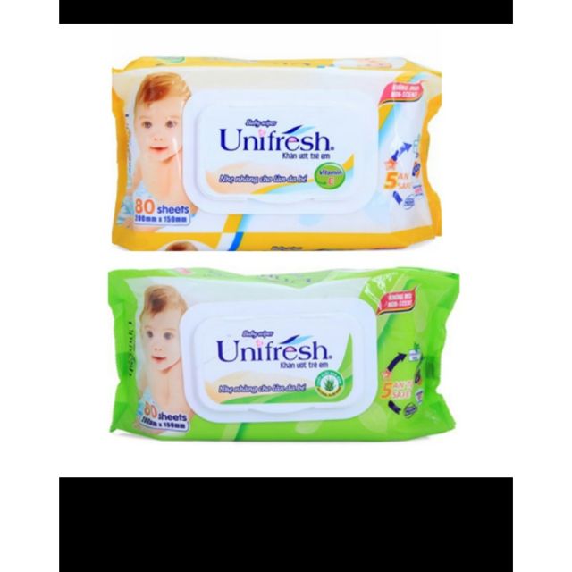 Combo 5 gói giấy ướt Unifresh 80 tờ ( không mùi ) | Shopee Việt Nam