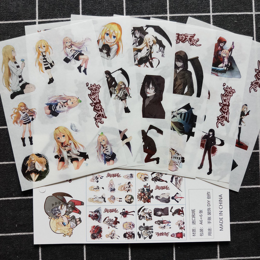 [Sticker] Hình Dán Anime Angels of Death (6 Tấm) | Shopee Việt Nam