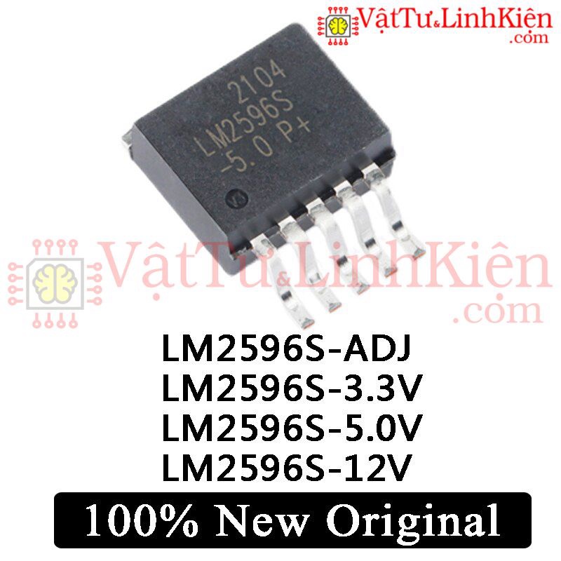 Gói 10 Chiếc IC ổn áp chuyển mạch LM2596S-ADJ LM2596S-3.3V LM2596S-5.0V LM2596S-12V TO-263-5 ...