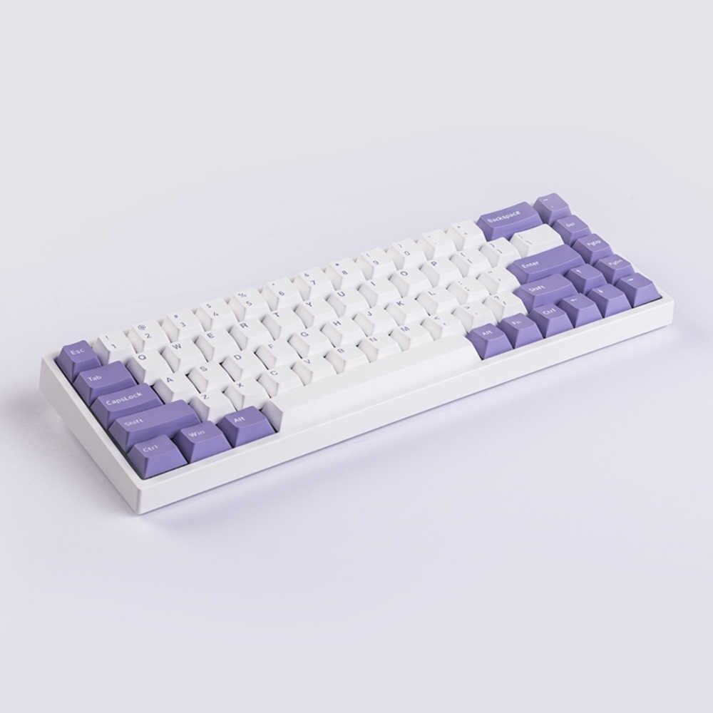 Bộ Keycap 68 phím White Purple PBT double shot tháo phím NJ68 | Shopee ...