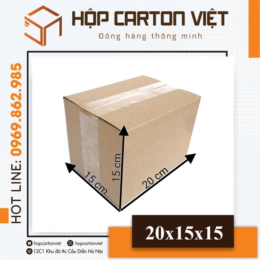 20x15x15 Hộp carton đóng hàng | Shopee Việt Nam