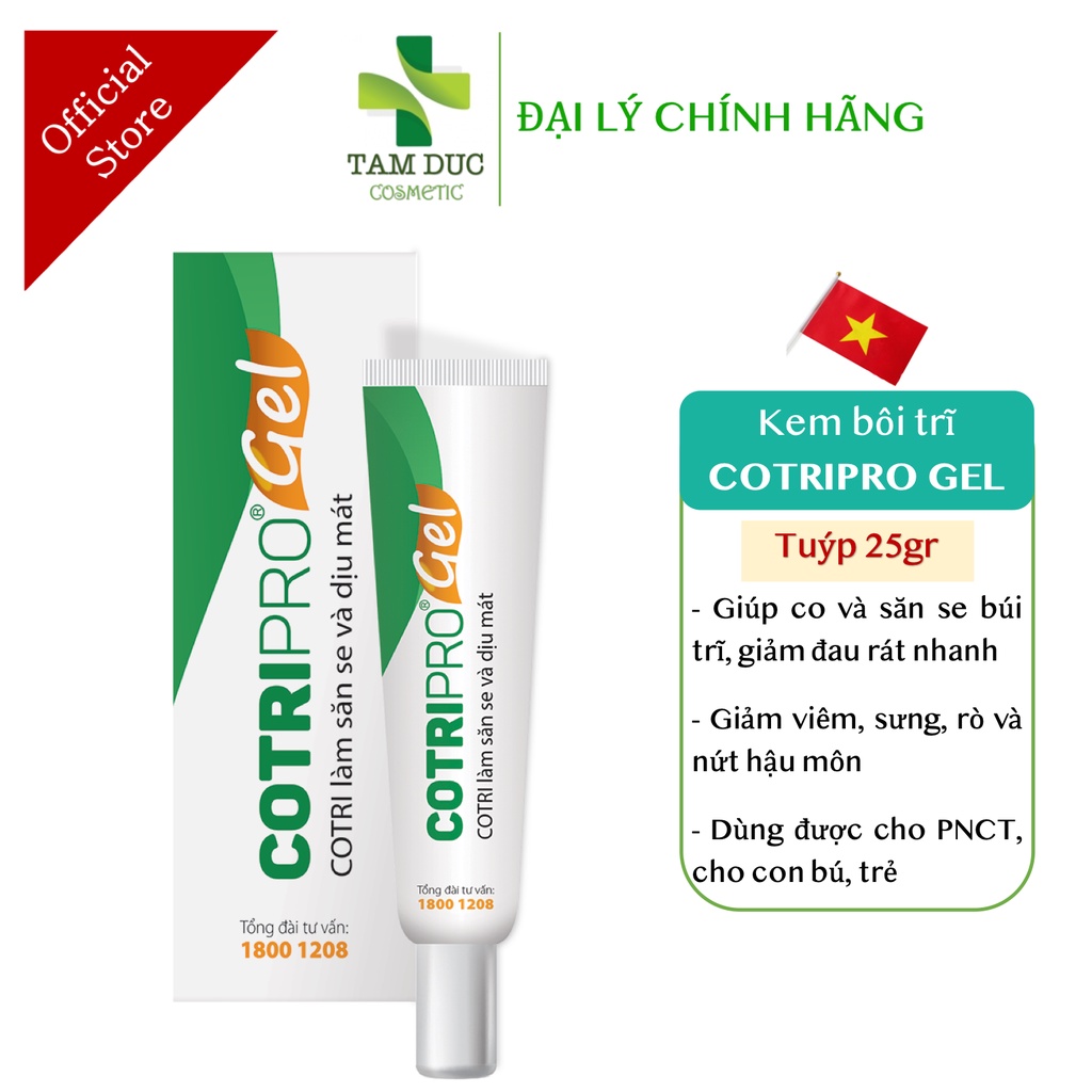 COTRIPRO - Viên uống và gel bôi giúp co búi trĩ, trĩ nội, trĩ ngoại ...