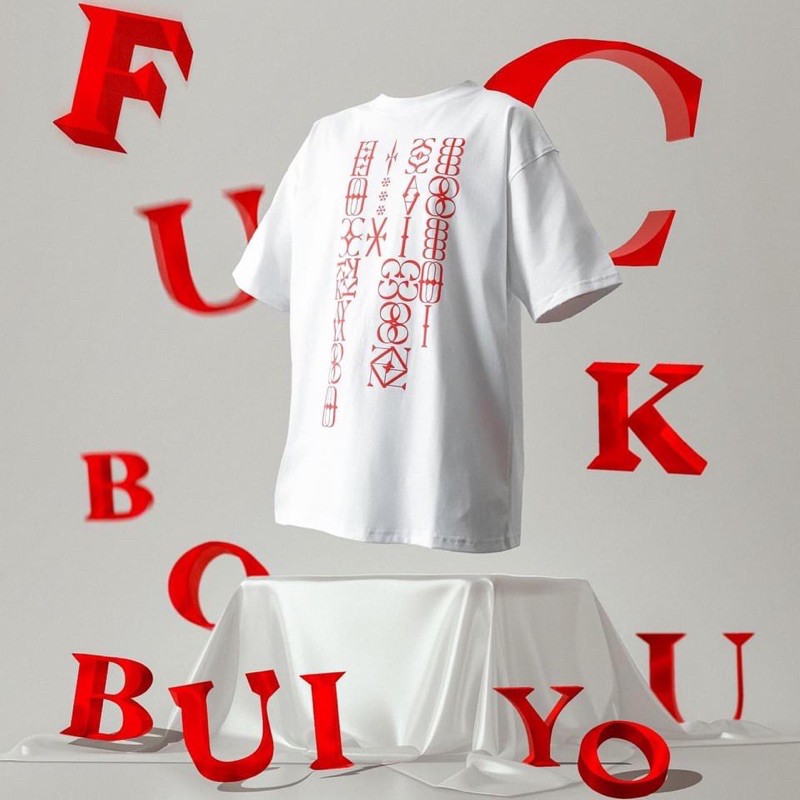 ÁO BOBUI SYMBOLS LOGO STAR PRINTED TEES/ WhiteRed Unisex Dx.resell ...