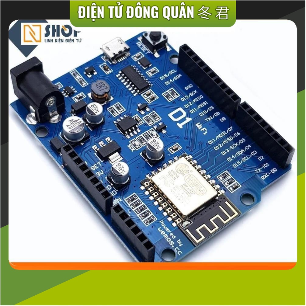 Mạch Wemos D1 thích hợp cho các dự án IoT sử dụng ESP8266 ứng dụng thu thập dữ liệu điều khiển ...