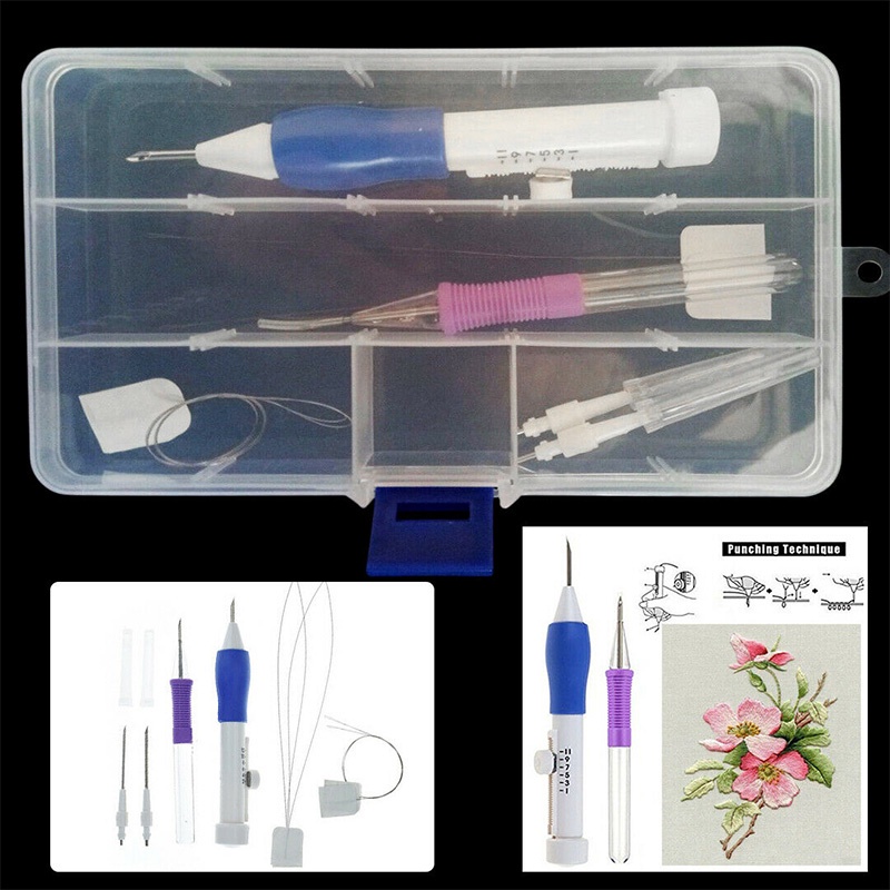 Magic DIY Embroidery Pen Set Knitting Sewing Tool Kit Punch Needle ...