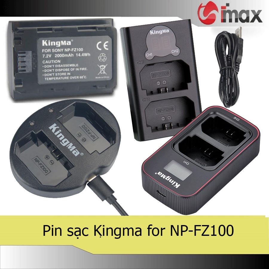 Pin sạc Kingma cho Sony NP-FZ100 (Sạc nhanh - Cổng Type C) | Shopee ...