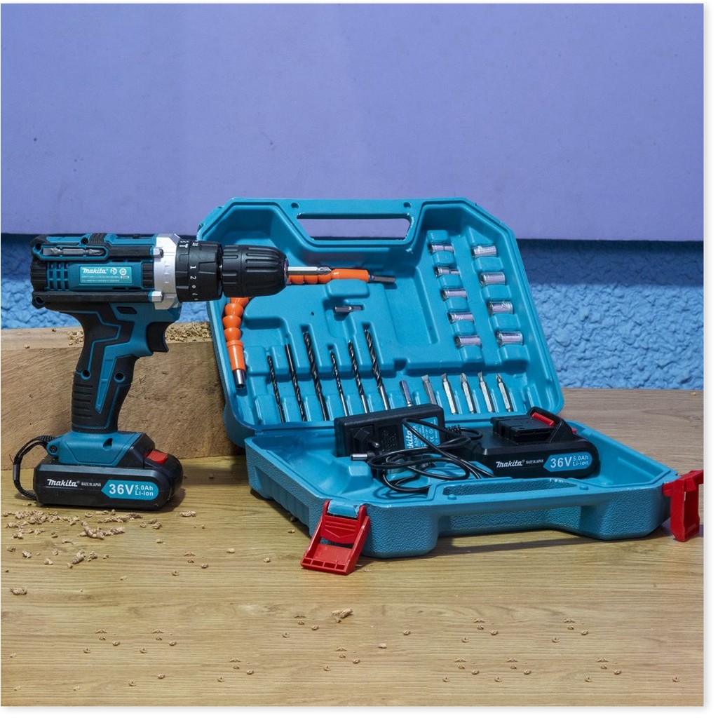 Máy Khoan Pin 36V Makita DCD771 3 Chức Năng Có Búa - Tặng Kèm 24 Chi ...