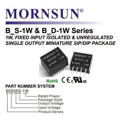 Module tạo nguồn nguồn cách ly 5V sang 5V DC/DC (B0505S-1W) | Shopee ...