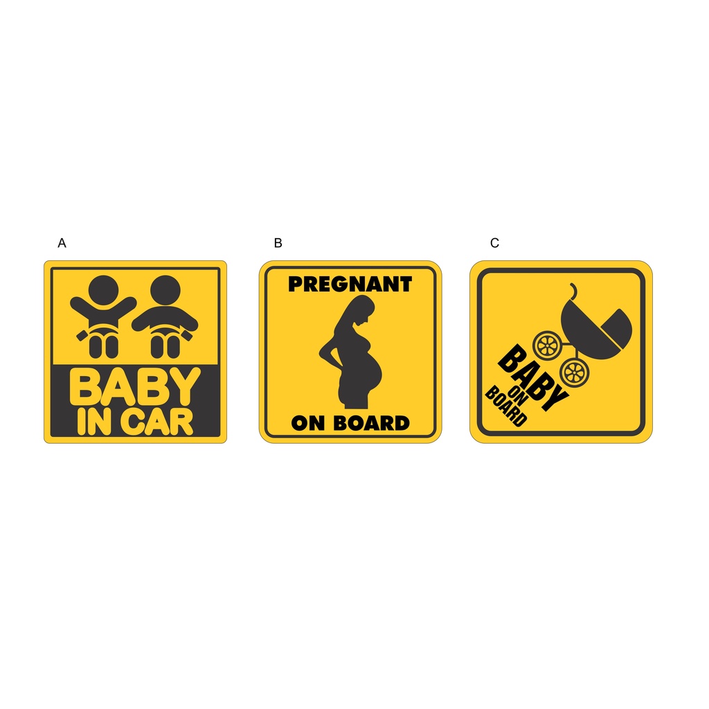 Tem Sticker Baby in car decal phản quang và decal phát sáng | Shopee ...