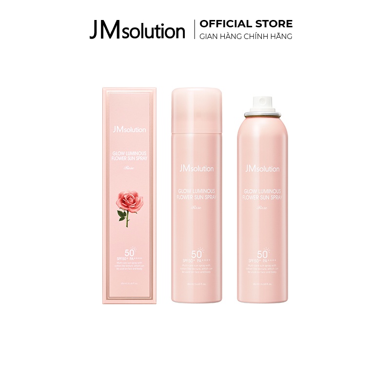 Xịt Chống Nắng Dưỡng Ẩm Chiết Xuất Hoa Hồng JMsolution Glow Luminous ...