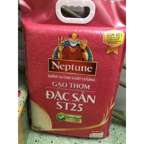 Gạo thơm đặc sản Neptune ST25, gạo ngon giá tốt, túi 5kg | Shopee Việt Nam
