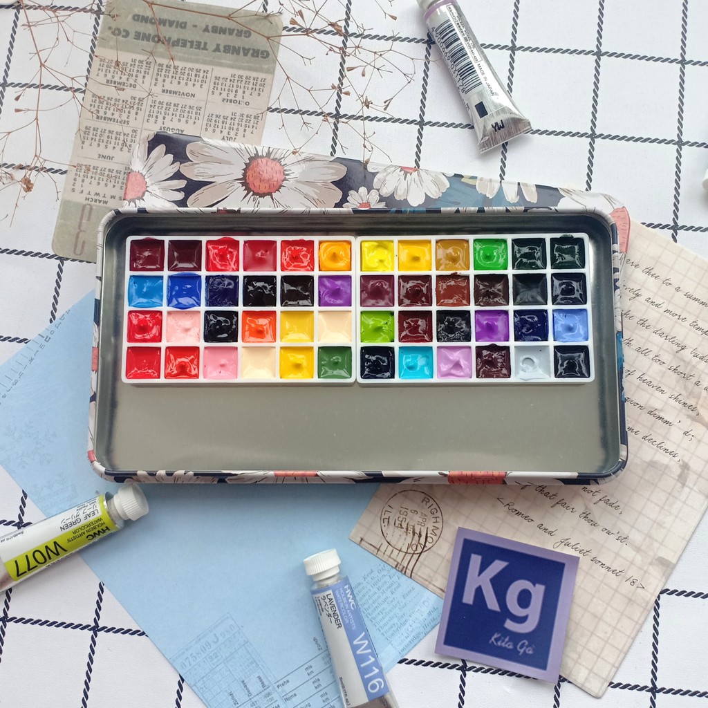 Màu nước Holbein Pocket set đặc biệt 12 Nanakami Yufushi Lemon Shigure ...