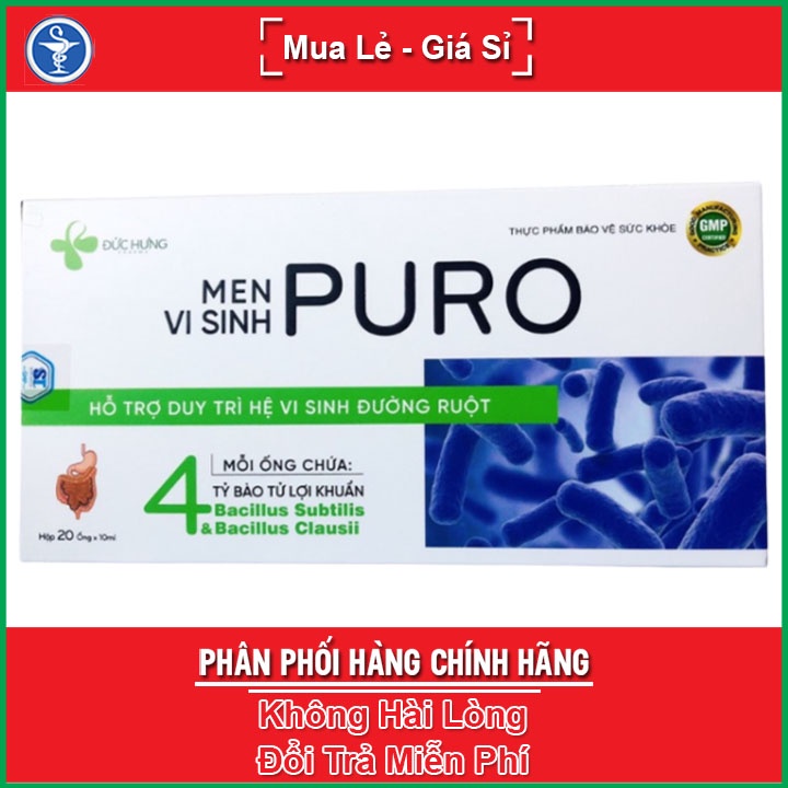 Men Vi Sinh Puro giúp cải thiện rối loạn tiêu hóa (hộp 20 ống) - Yes ...