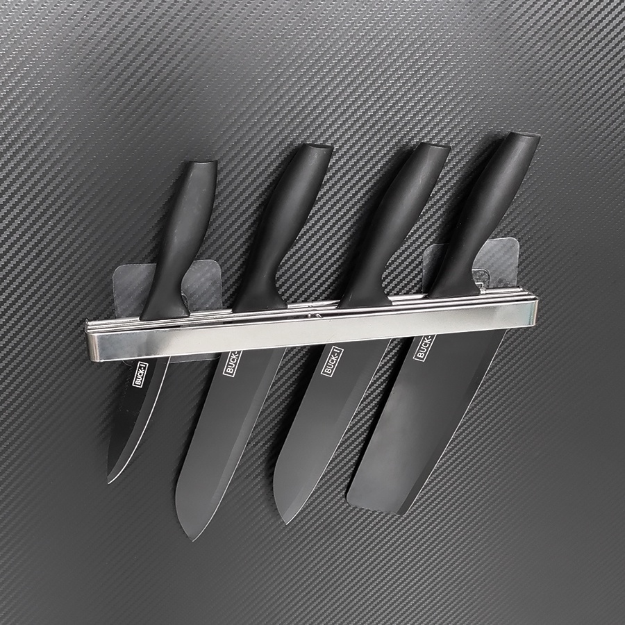 Giá kệ để dao inox 304 dán tường, hộp đựng dao 3 khay cắm cao cấp chịu ...