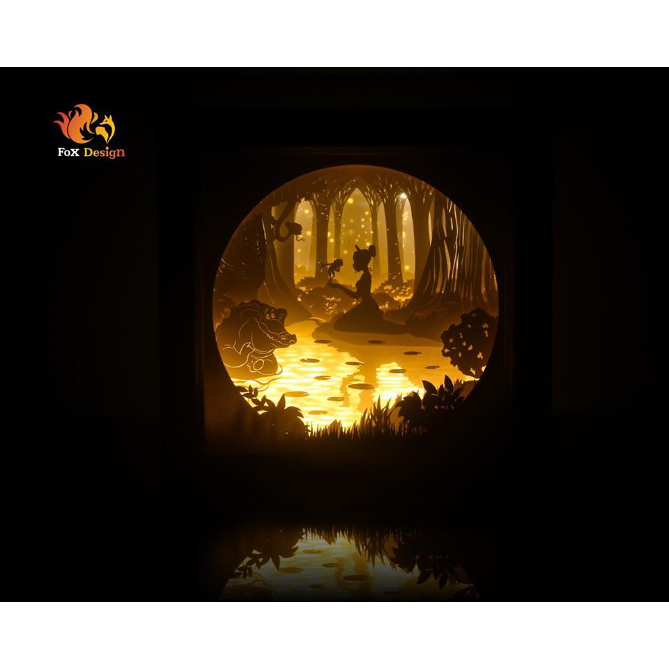 Đèn giấy nghệ thuật - Hoàng tử ếch (Kirigami lightbox) | Shopee Việt Nam
