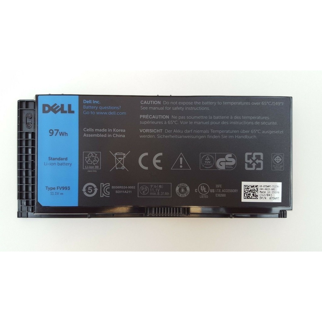 (Pin Zin) Pin Laptop Dell PRECISION M4600 M4700 M4800 M6600 M6700 M6800 ...