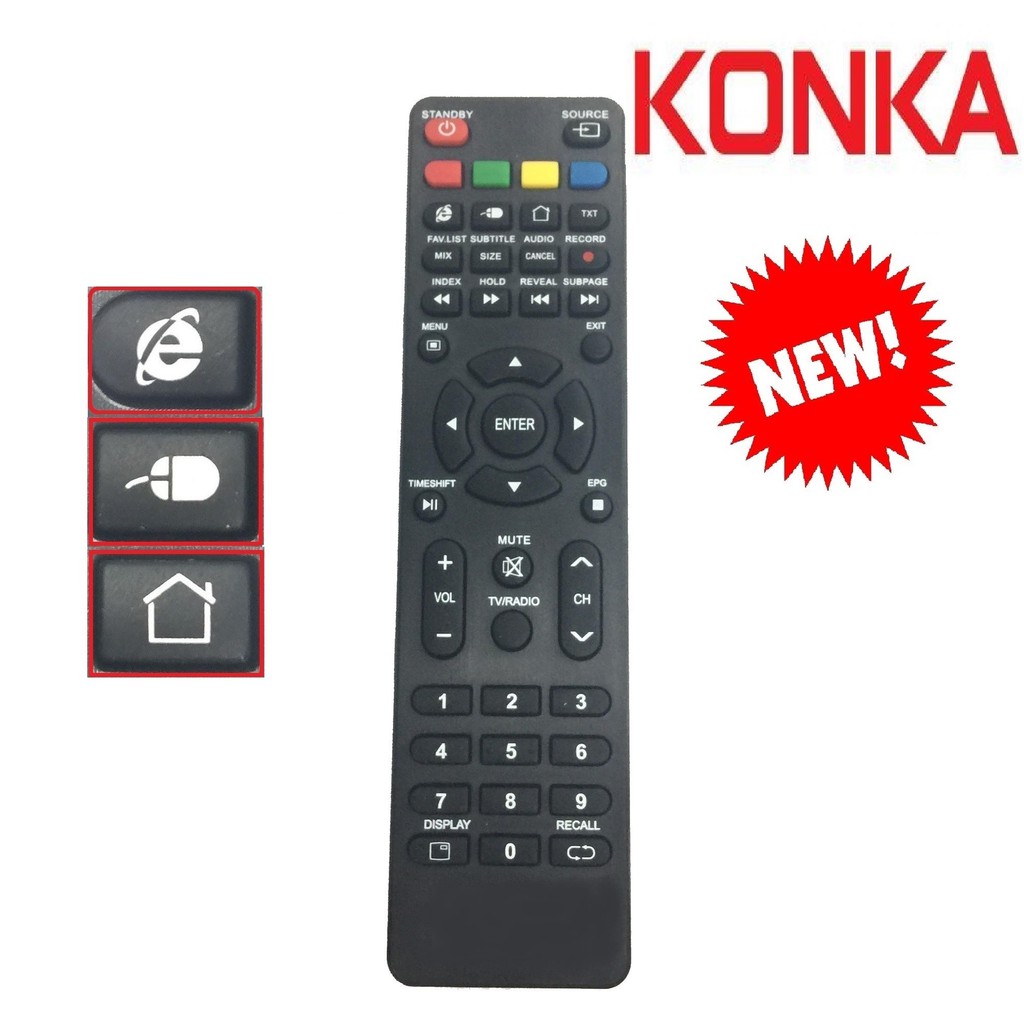 REMOTE ĐIỀU KHIỂN TIVI KONKA SMART MẪU 2 | Shopee Việt Nam