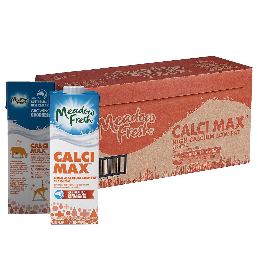 Sữa tươi Newzealand Meadow Fresh calci max 1 lít (thùng 12 hộp ...