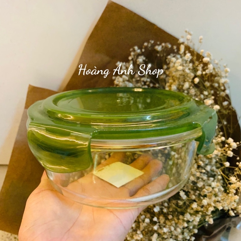 Hộp Thủy Tinh 950ml / 800ml/ 640ml / 370ml / 620ml Nắp Xanh Lá Chịu Nhiệt, Chống Tràn - Đựng ...