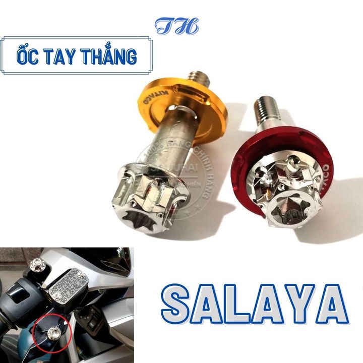 Ốc tay thắng Salaya cho xe số, xe côn inox 304 chống rỉ sét cho Wave, Dream, Sirius, Future ...