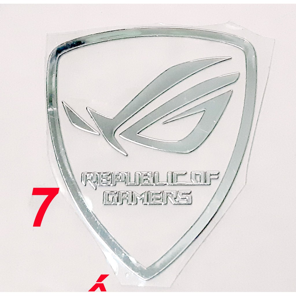 LOGO ASUS ROG mạ inox bóng Sticker kim loại | Shopee Việt Nam