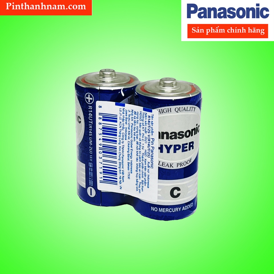 Pin Trung Panasonic Hyper Vỉ 2 Viên R14UT/2S Chính Hãng | Shopee Việt Nam