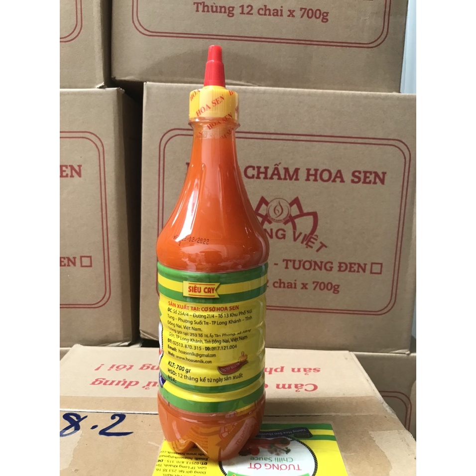 Tương ớt Hoa Sen chai 700ml( 1 chai, 3 chai, 5 chai tùy chọn) | Shopee ...