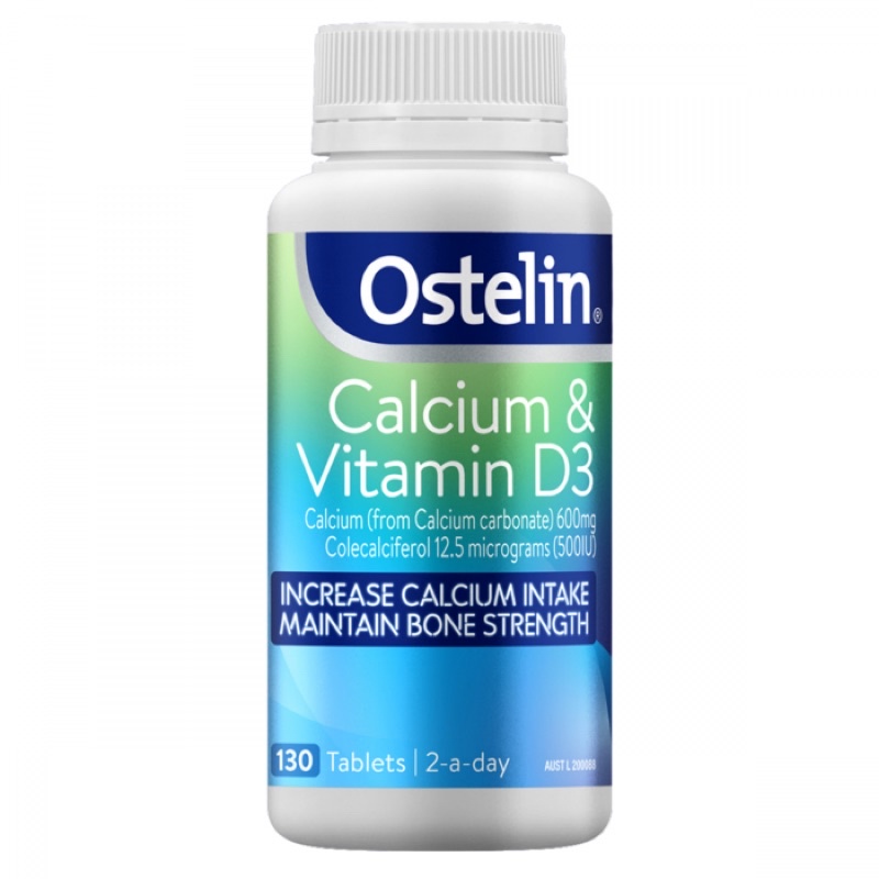 Viên uống bổ sung canxi và vitamin D3 Ostelin Calcium & Vitamin D3 130 tablets - Hàng Úc Chính ...