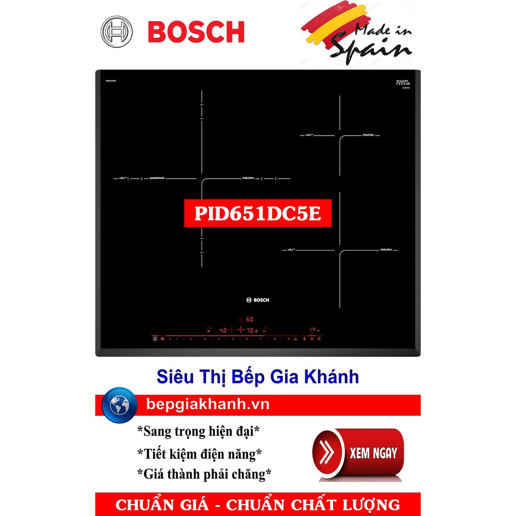 [HCM]Bếp từ Bosch PID651DC5E 5 mức công suất chiên, xào, rán nhập khẩu ...