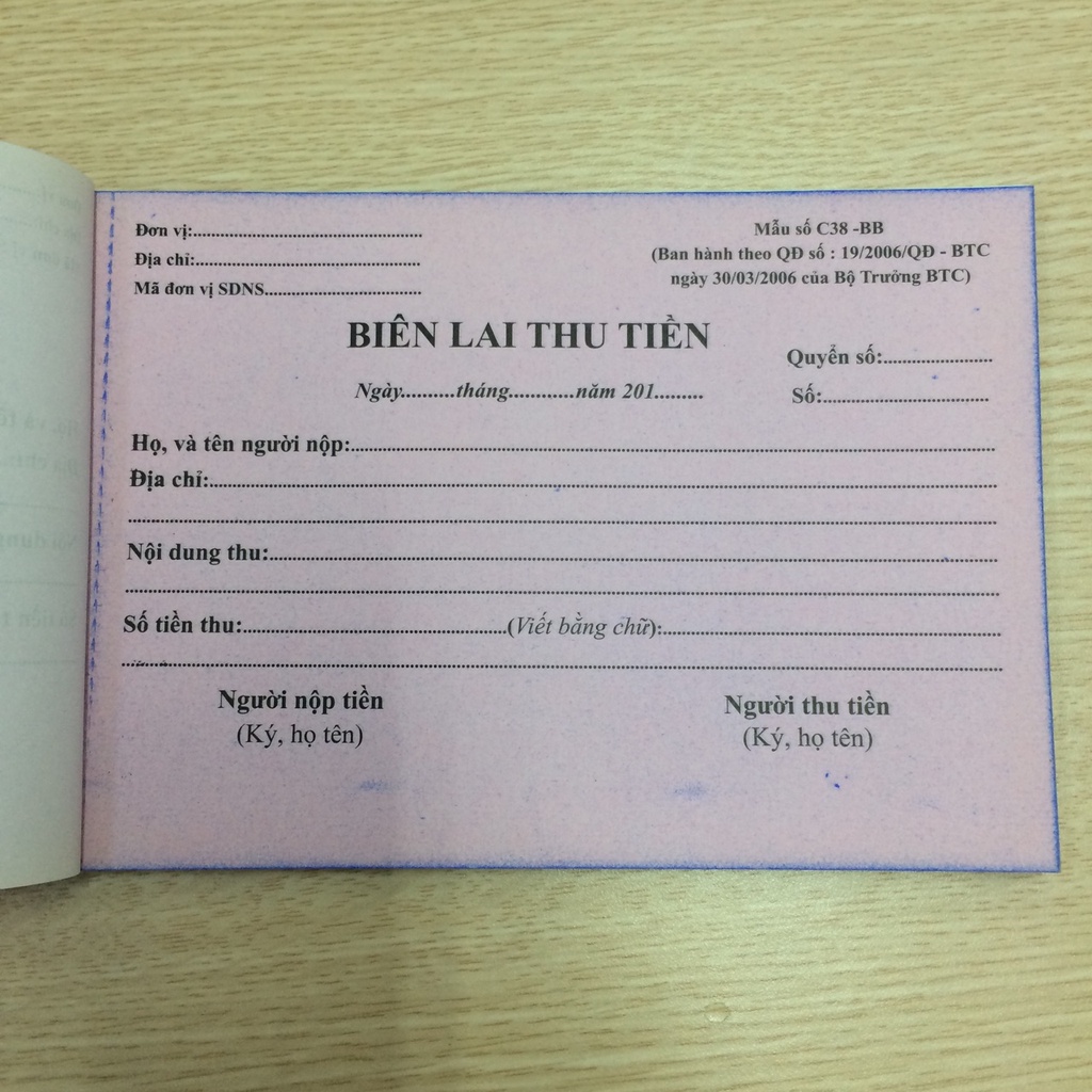 Biên lai mẫu số C45 -BB 3 liên Kích thước: 13x19cm | Shopee Việt Nam