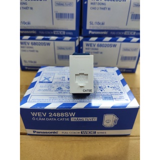 Ổ Cắm Mạng CAT5/ CAT6(LAN) Chính Hãng Panasonic Dòng WIDE (WEV2488SW ...