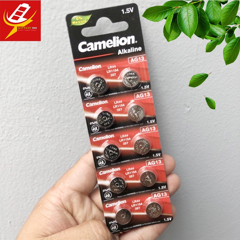 Pin Cúc Áo AG13 LR44 Camelion Chính Hãng 1 Vỉ 10 Viên | Shopee Việt Nam