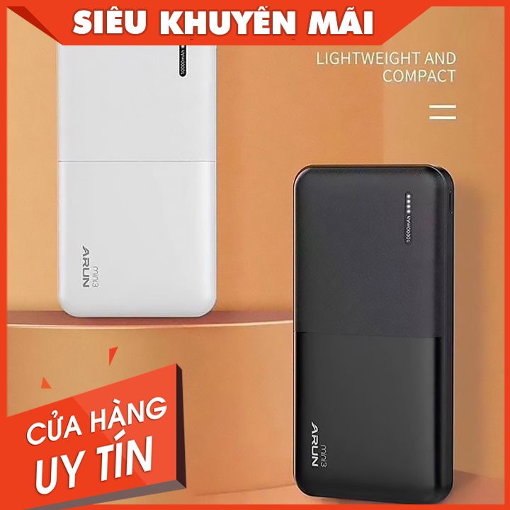 Pin Sạc Dự Phòng Điện Thoại Mini Arun 10000mah, Sạc Dự Phòng Mini Dung ...