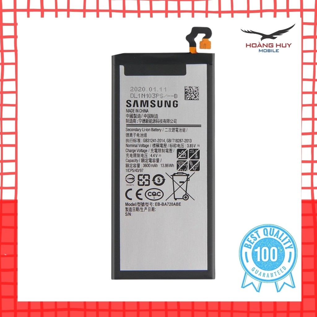 Pin Samsung A720 / A7(2017) / EB-BA720ABE Dung Lượng 3600mAh Hàng Zin ...