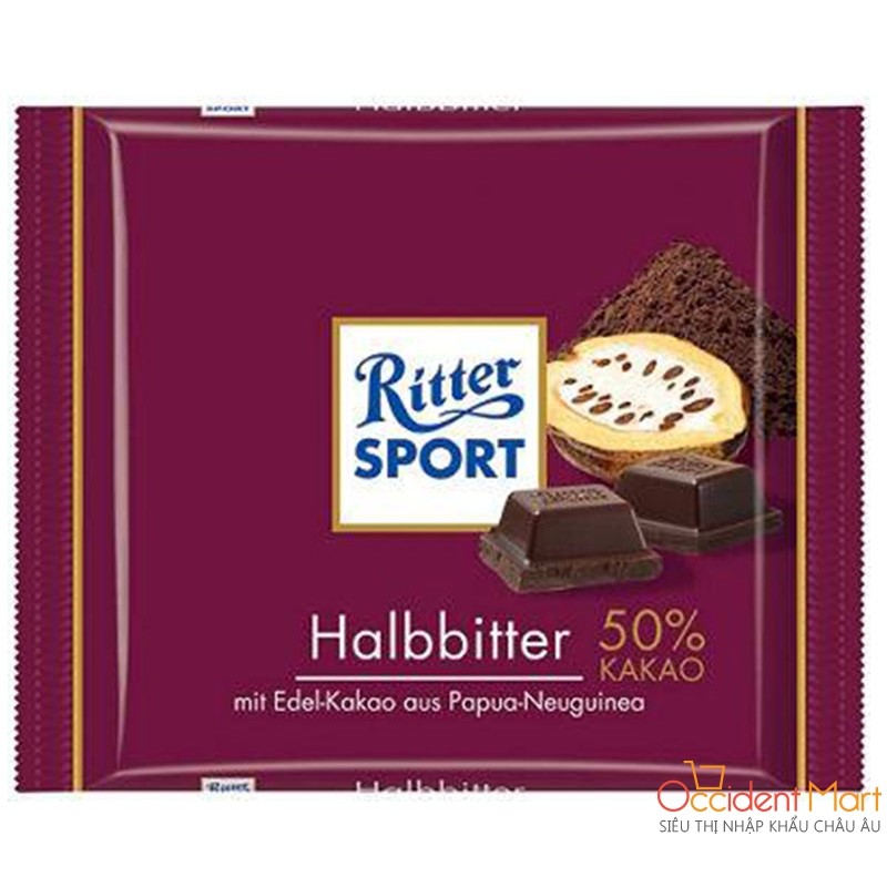 Socola đen 50% cacao Ritter Sport 100g | Shopee Việt Nam
