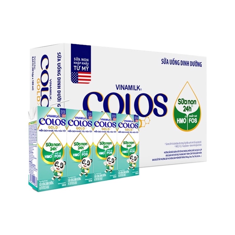Thùng 48 hộp Sữa bột pha sẵn Vinamilk COLOS GOLD 180ml | Shopee Việt Nam