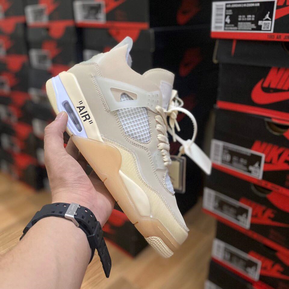 Giày Air JD4 sail off white vàng kem cao cổ, Giày thể thao hot nhất ...
