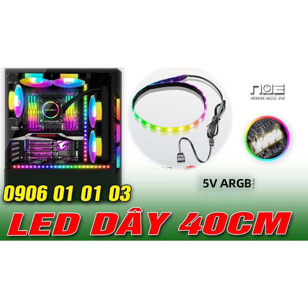 Dây led RGB trang trí Case PC dài 40cm | Shopee Việt Nam
