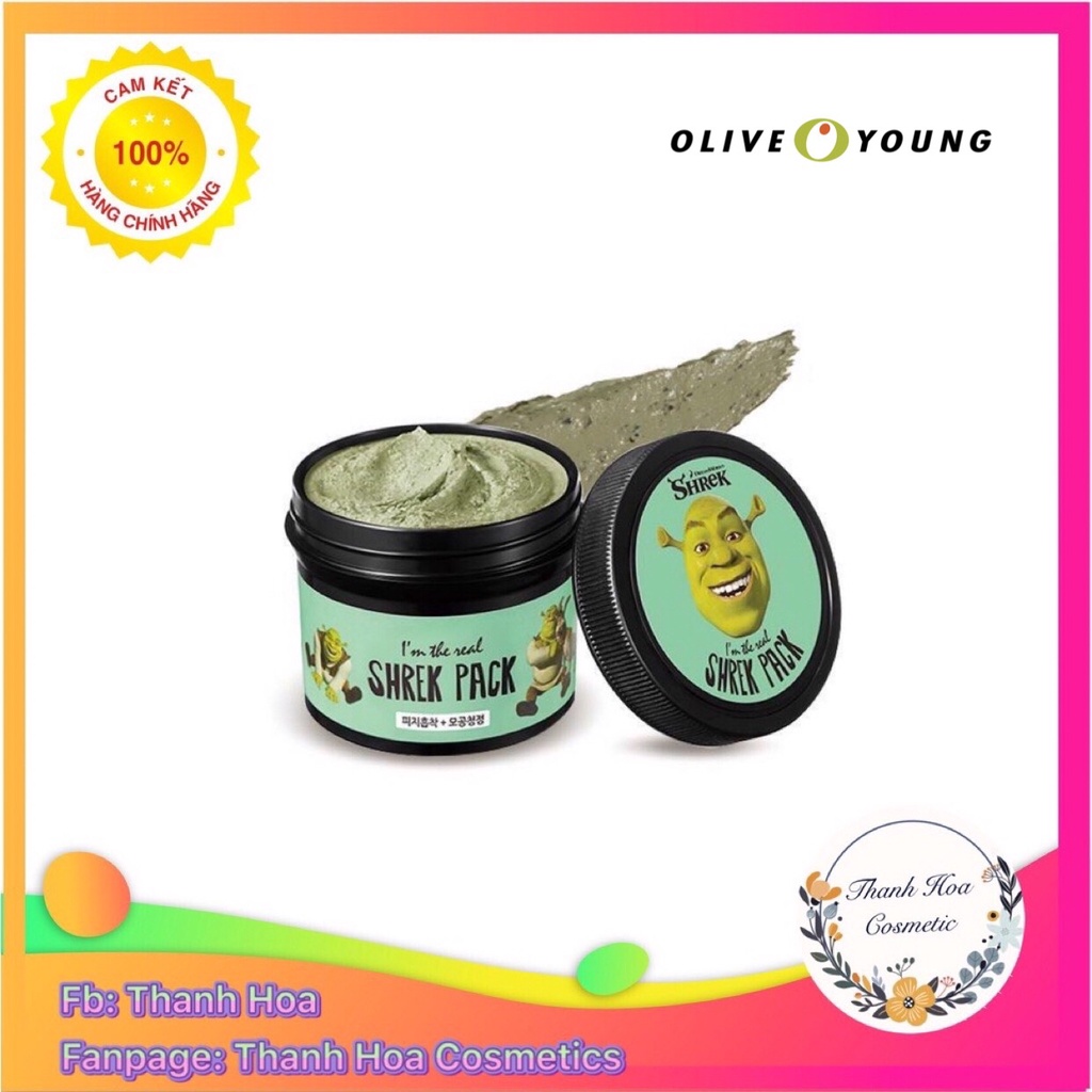 Mặt nạ đất set bạc hà Dreamworks Shrek I'm The Real Shrek Pack | Shopee ...