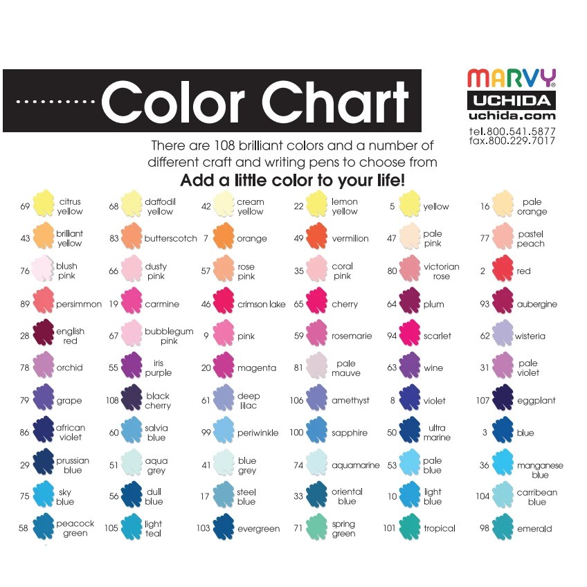 Combo 4 bút brush viết calligraphy Marvy Artist Brush 1100 - Purple ...